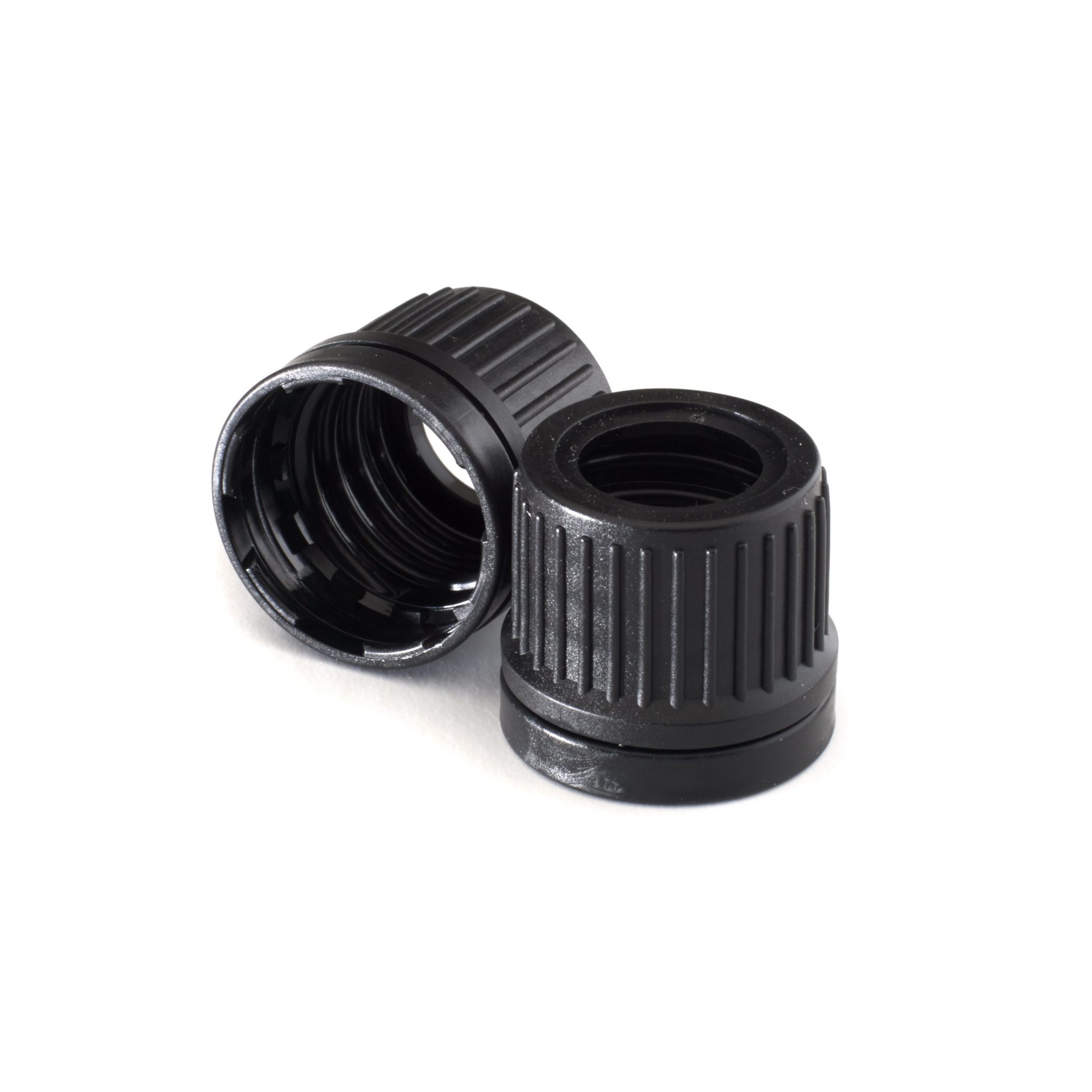 B24 Tamper Evident Black Hole GL18 Cap 2586 - InstaPac